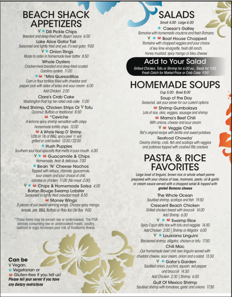 Clare and Don’s Beach Shack | Menu - Clare and Don's Beach Shack